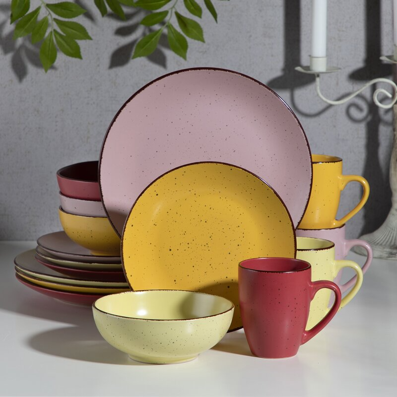 16pc Stoneware Dinnerware Set $39 Shipped at Brad's Deals