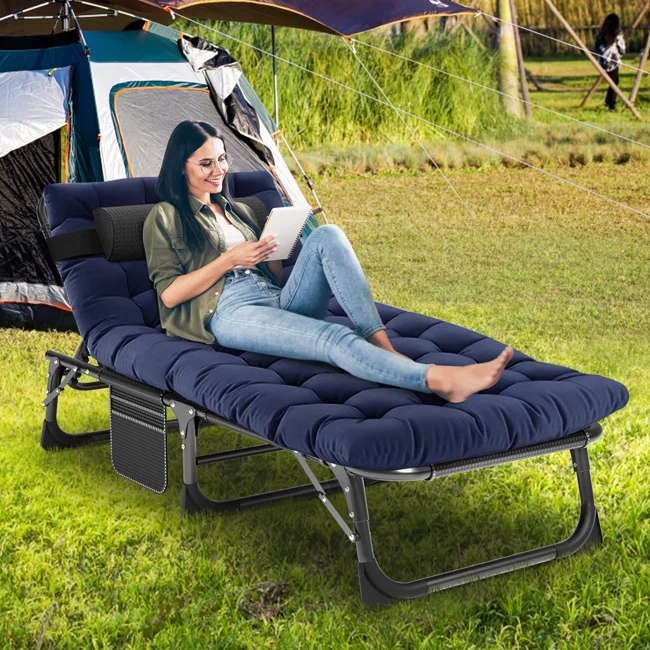 Patio Lounge Chair with Mattress $71 at Brad's Deals