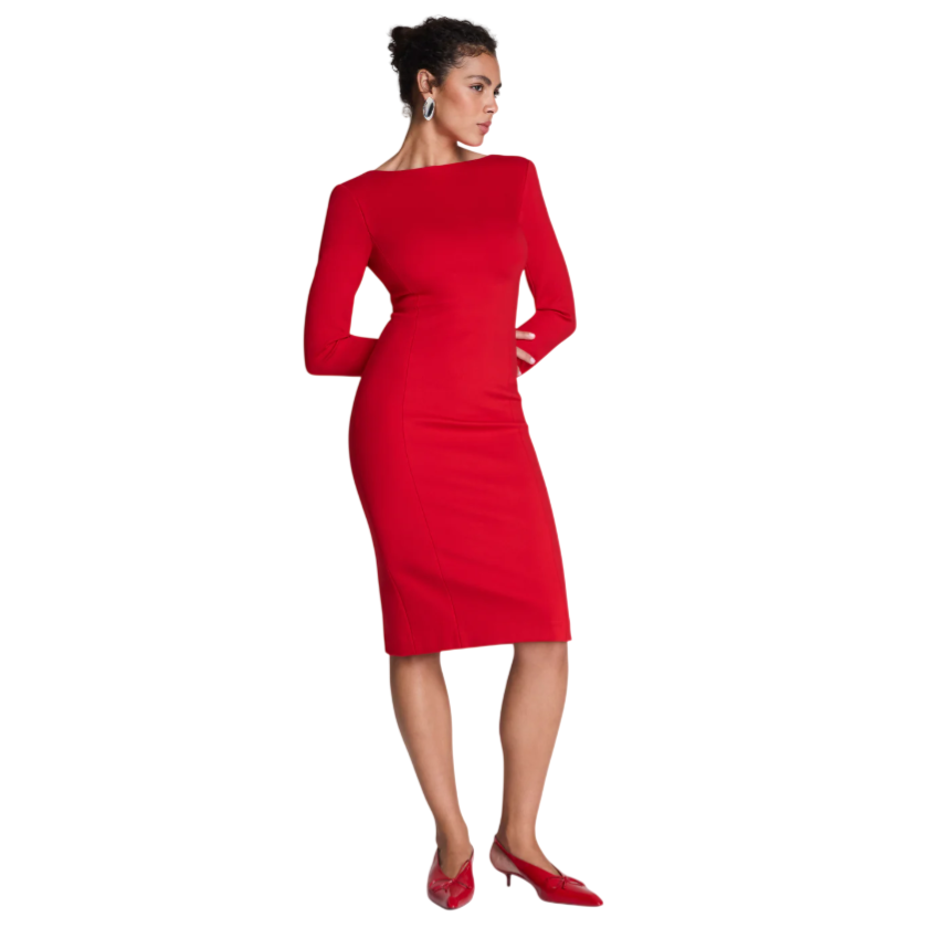 Spanx Shaping Low-Back Midi Dress $41 at Brad's Deals