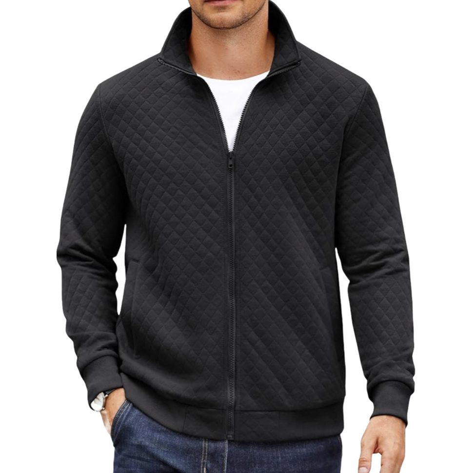 Men's Quilted Full-Zip Jacket $14 at Brad's Deals