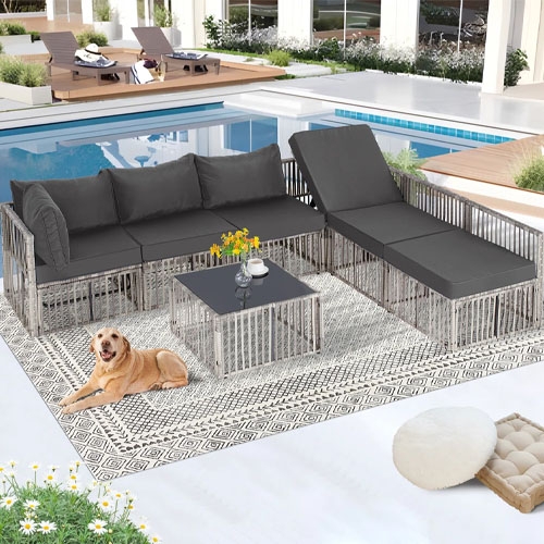 7pc Modular Patio Sectional Set $540 at Brad's Deals