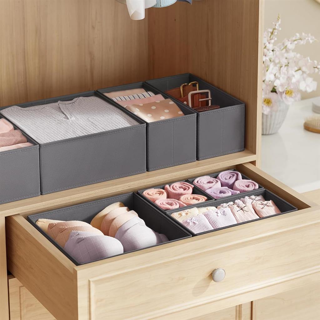 6pc Dresser Drawer Organizers $12 at Brad's Deals