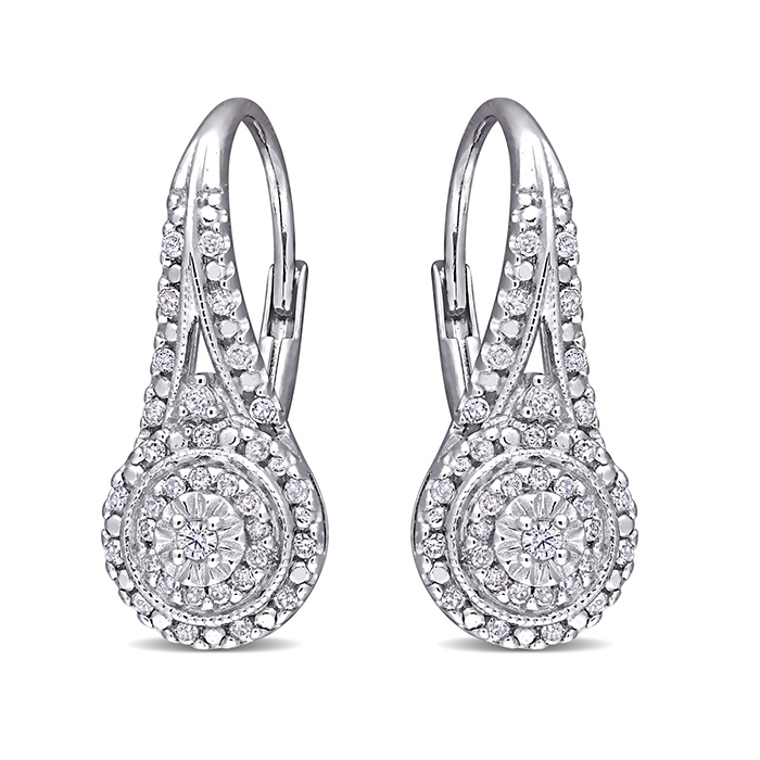 1/2ct Diamond Leverback Hoops $35 Shipped at Brad's Deals