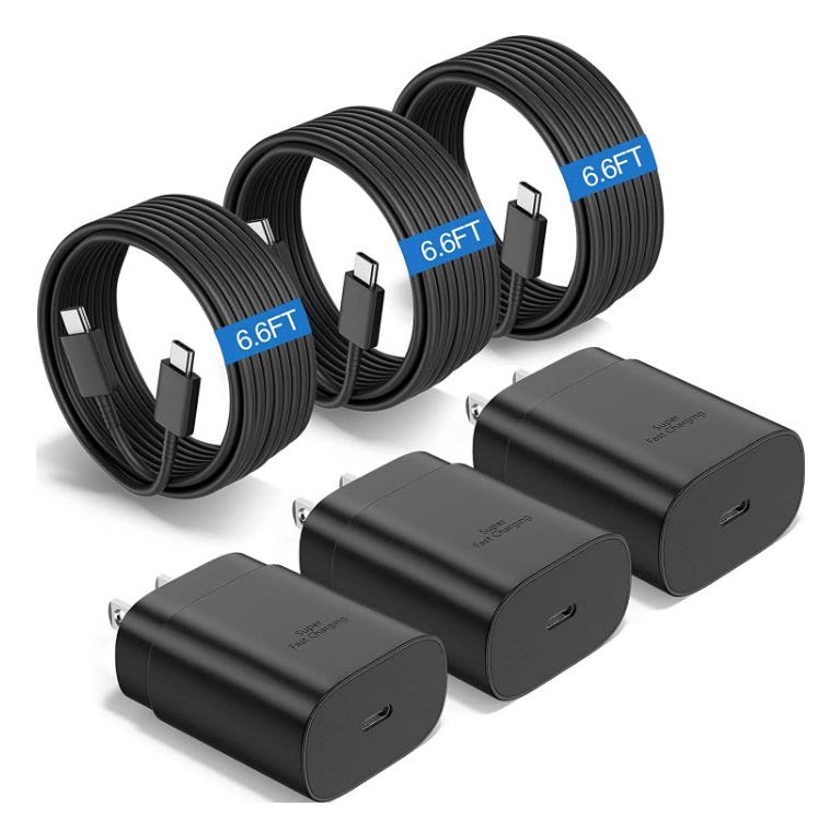 3pk USB-C Wall Chargers $8 at Brad's Deals