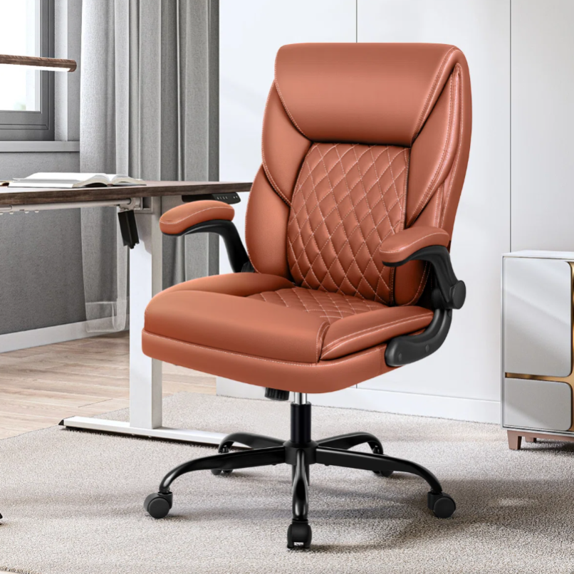 Ergonomic Faux-Leather Office Chair $112 at Brad's Deals