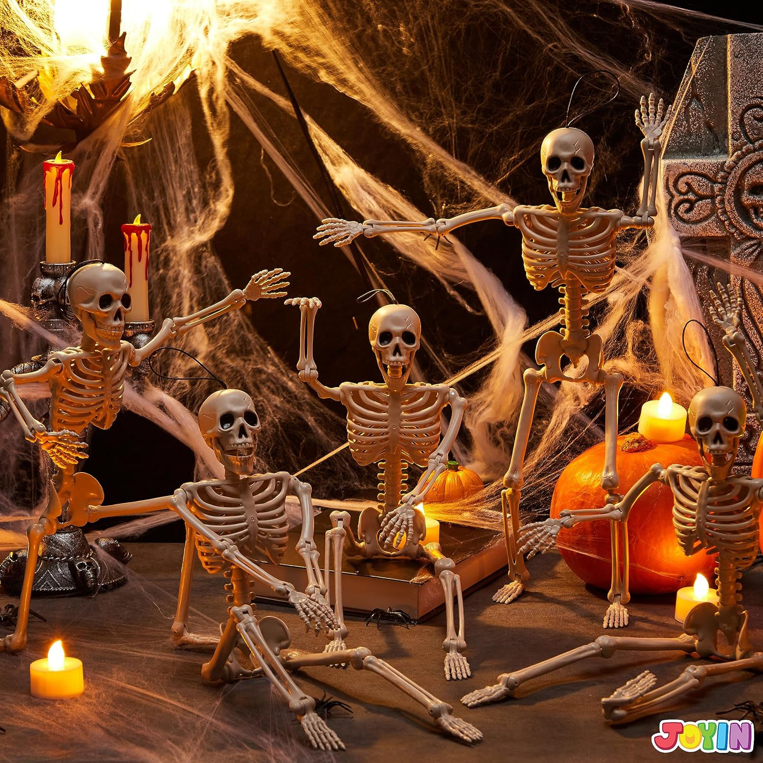 Set of 5 Small Posable Skeletons $18 at Brad's Deals