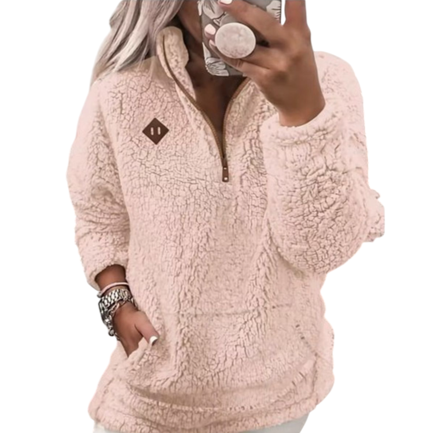 Loose-Fit Teddy Fleece Jacket $24 at Brad's Deals