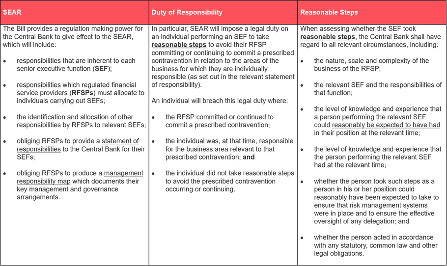 SEAR update: Central Bank (Individual Accountability Framework) Bill ...