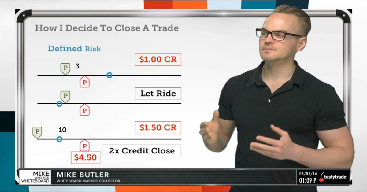 How I Decide To Close A Trade - Mike And His Whiteboard | tastylive