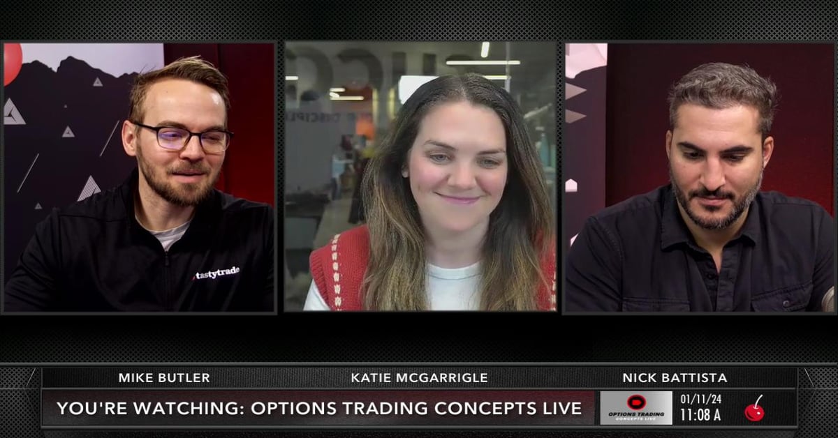 Three Trade Ideas JAN 11th - Options Trading Concepts Live | tastylive