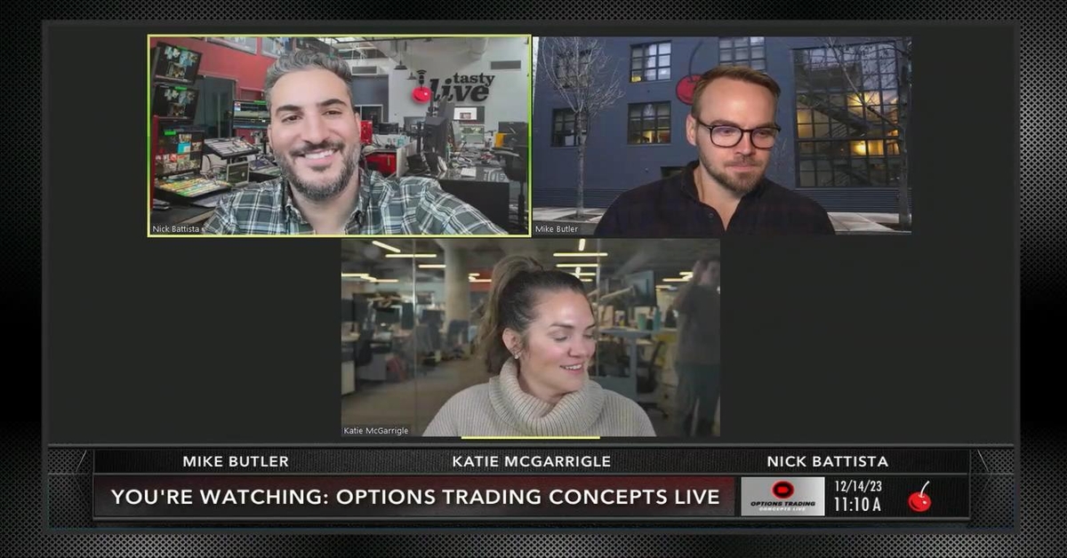 Three Trade Ideas DEC 14th - Options Trading Concepts Live | tastylive