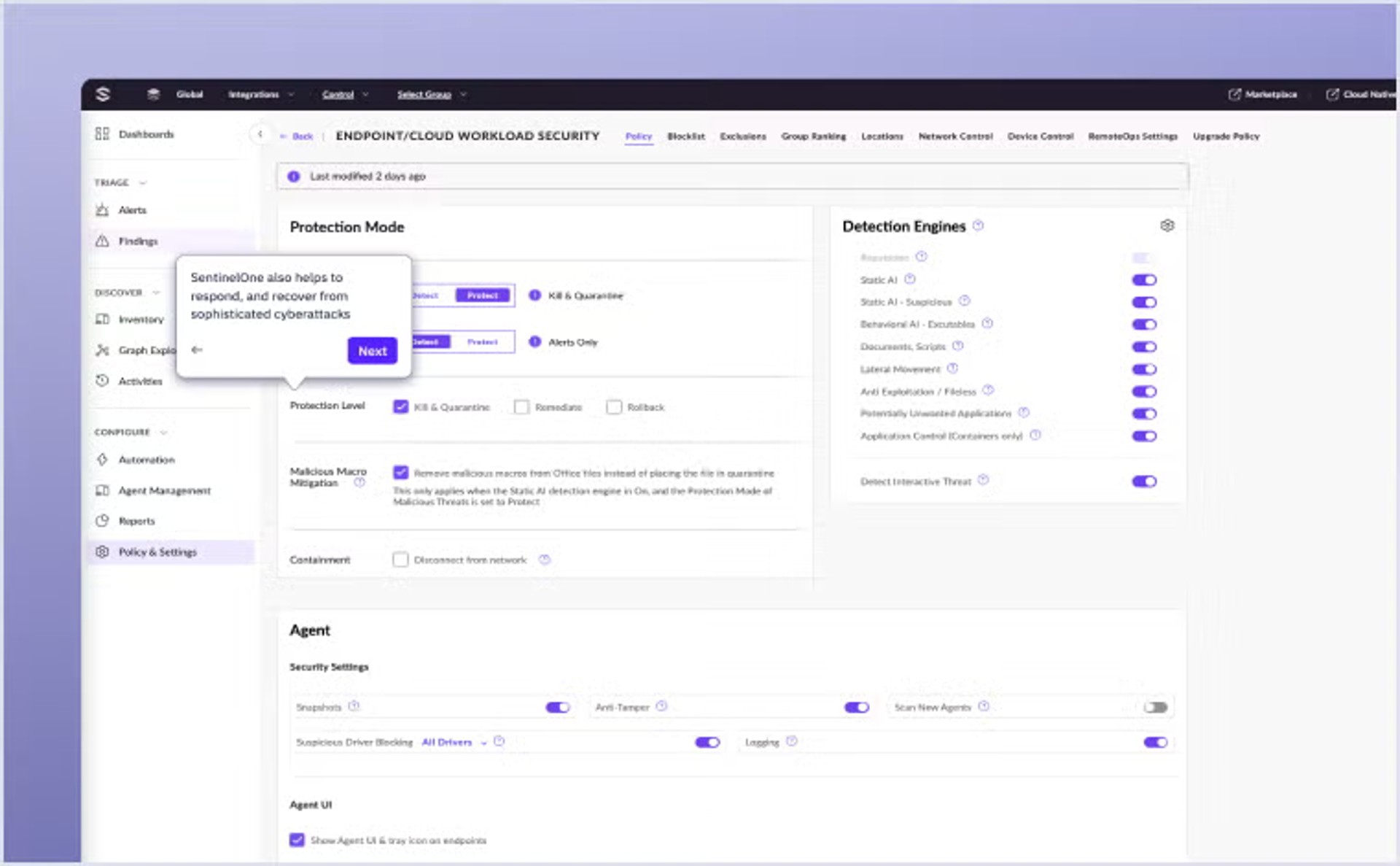 Singularity邃 Product Tours Sentinelone