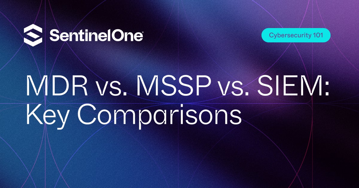 MDR vs MSSP vs SIEM: Key Comparisons