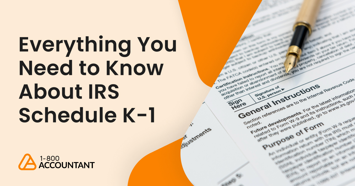 Everything You Need to Know About IRS Schedule K-1 | 1-800Accountant