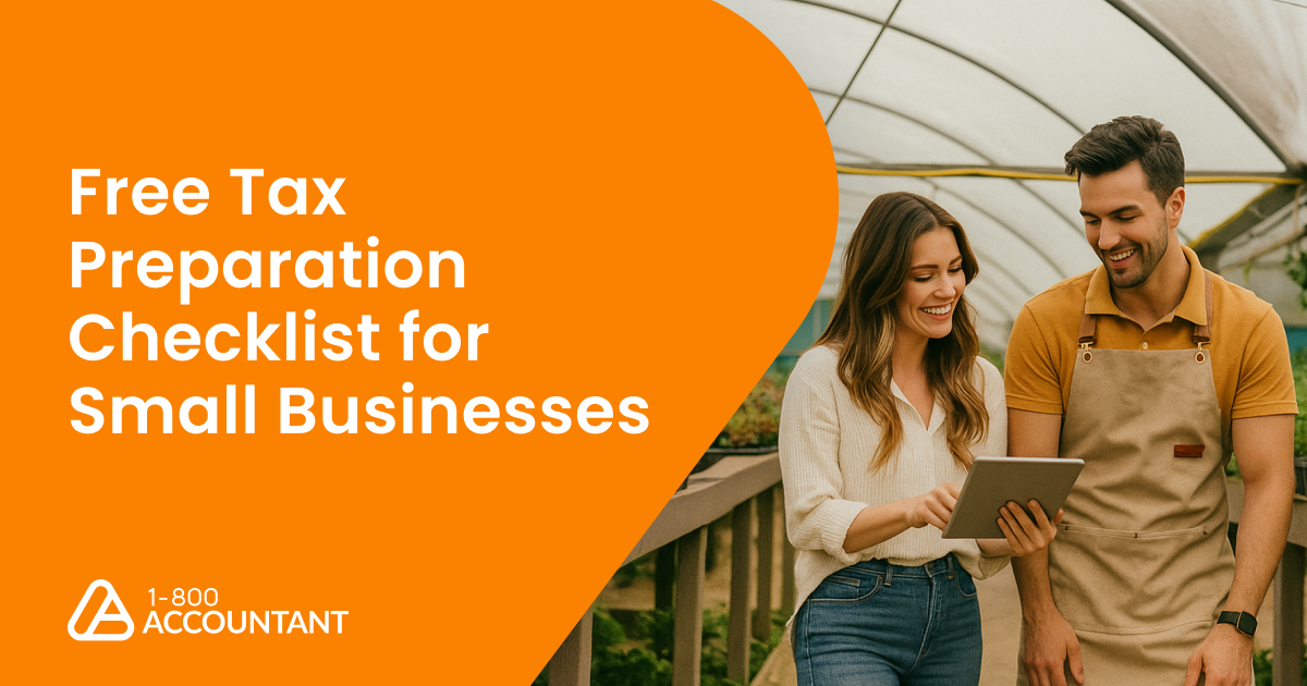 Free Small Business Tax Preparation Checklist | 1-800Accountant
