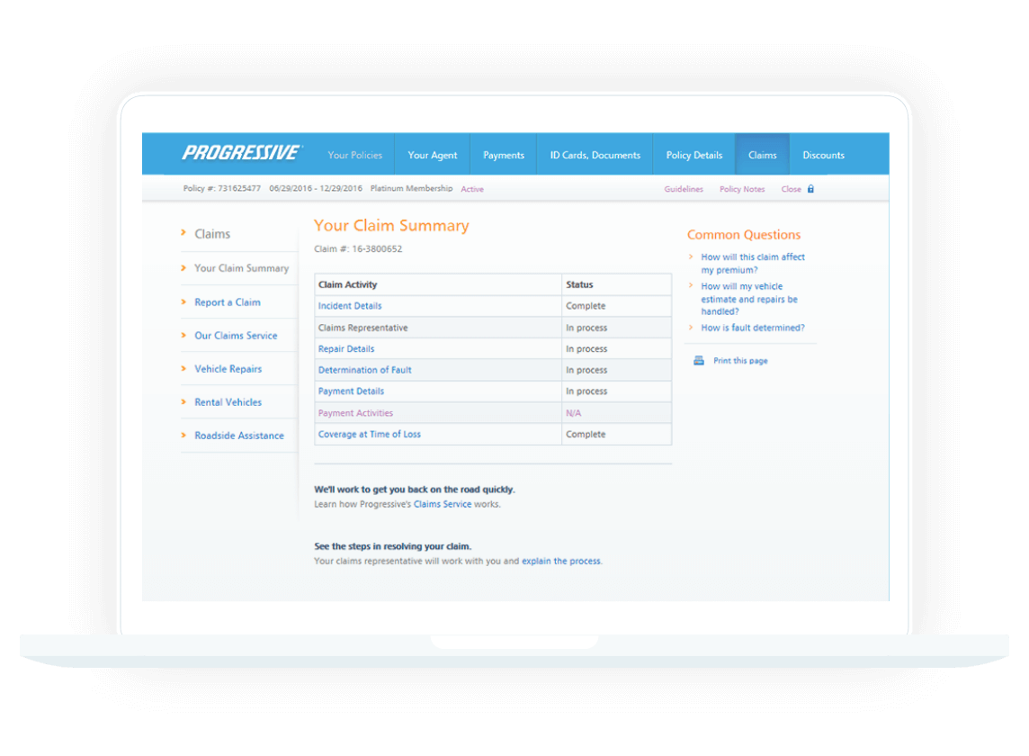 How to Report Your Claim Online | Progressive