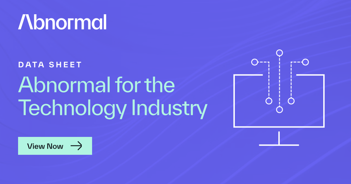 Abnormal for the Technology Industry