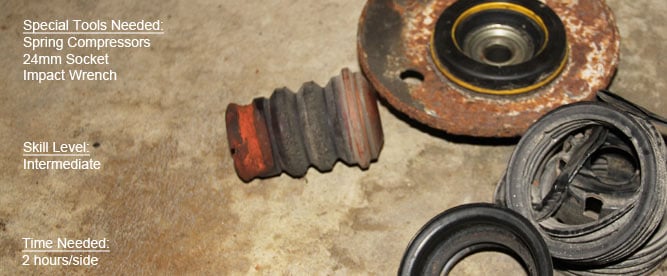 How to Replace Strut Mounts, Bearings, and Boots on a Volvo 940 | FCP Euro