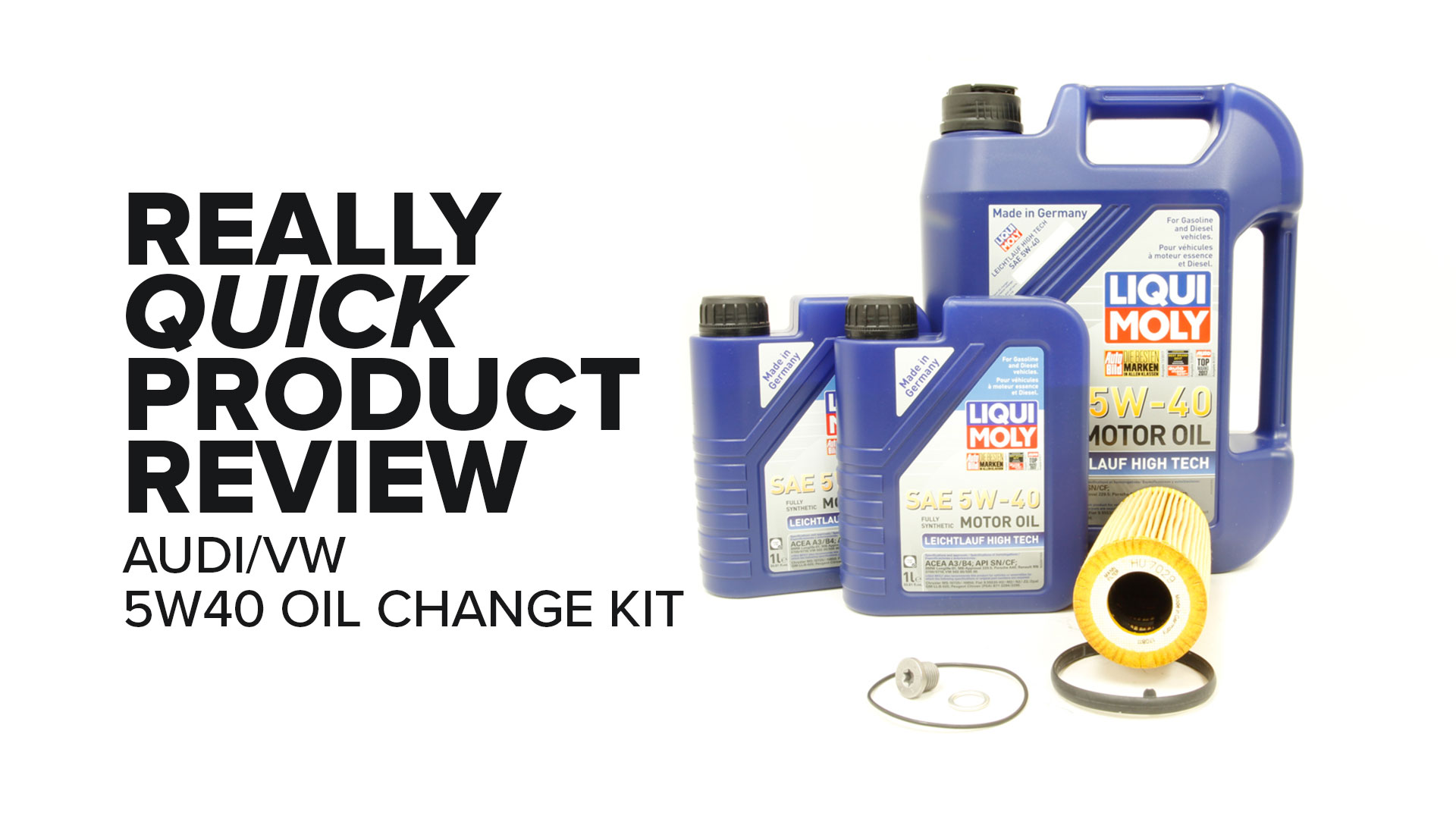Audi VW (A4, Q5, Q7, Touareg & More) Oil Change Kit - Specifications ...