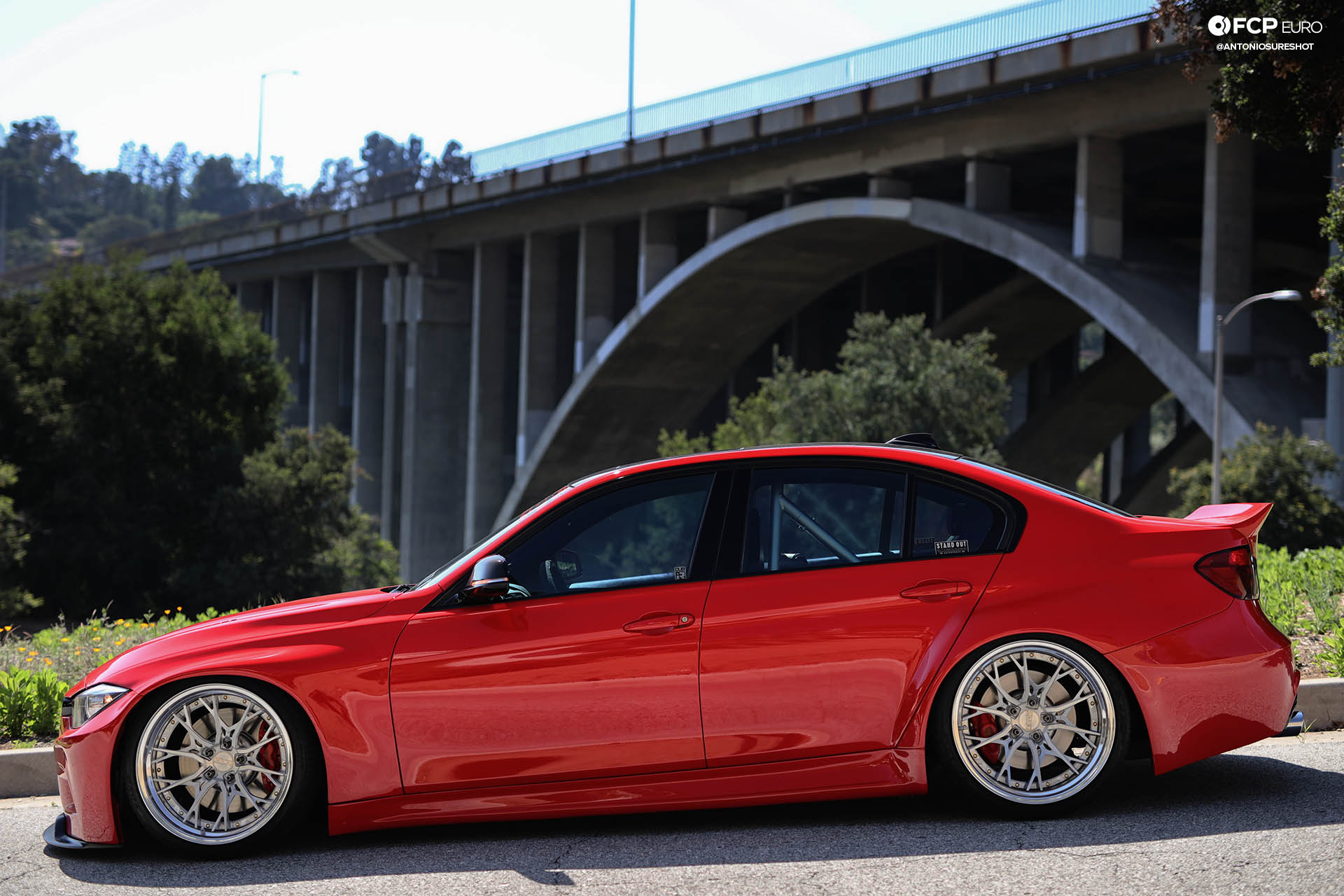 Slammed Scarlet Streetfighter: Widebody F30 BMW 335i | FCP Euro