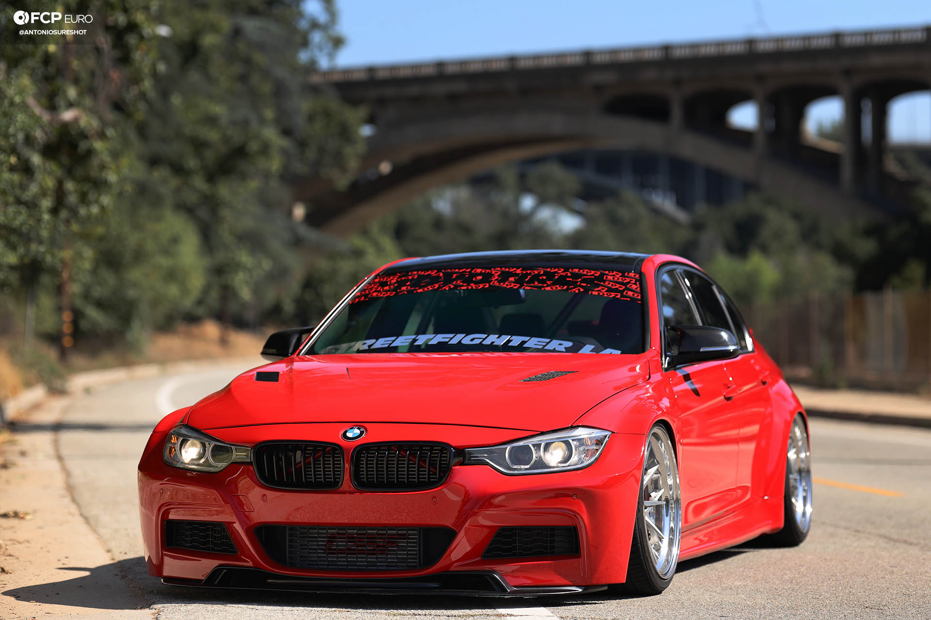 Slammed Scarlet Streetfighter: Widebody F30 BMW 335i | FCP Euro