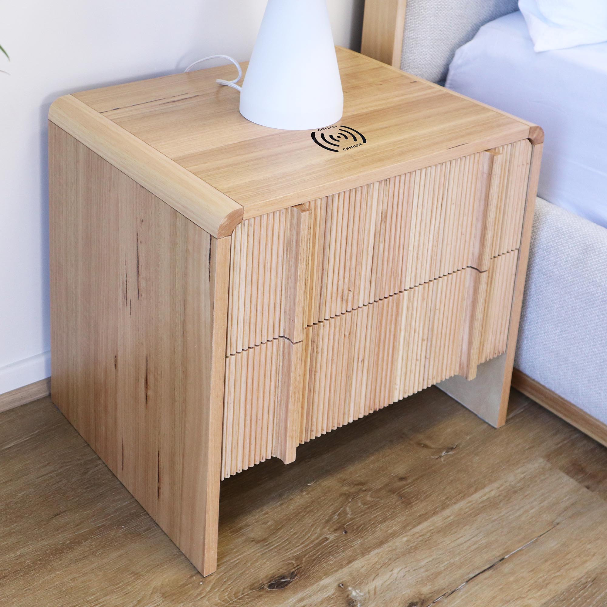 Bowen Bedside Table, Natural - Forty Winks