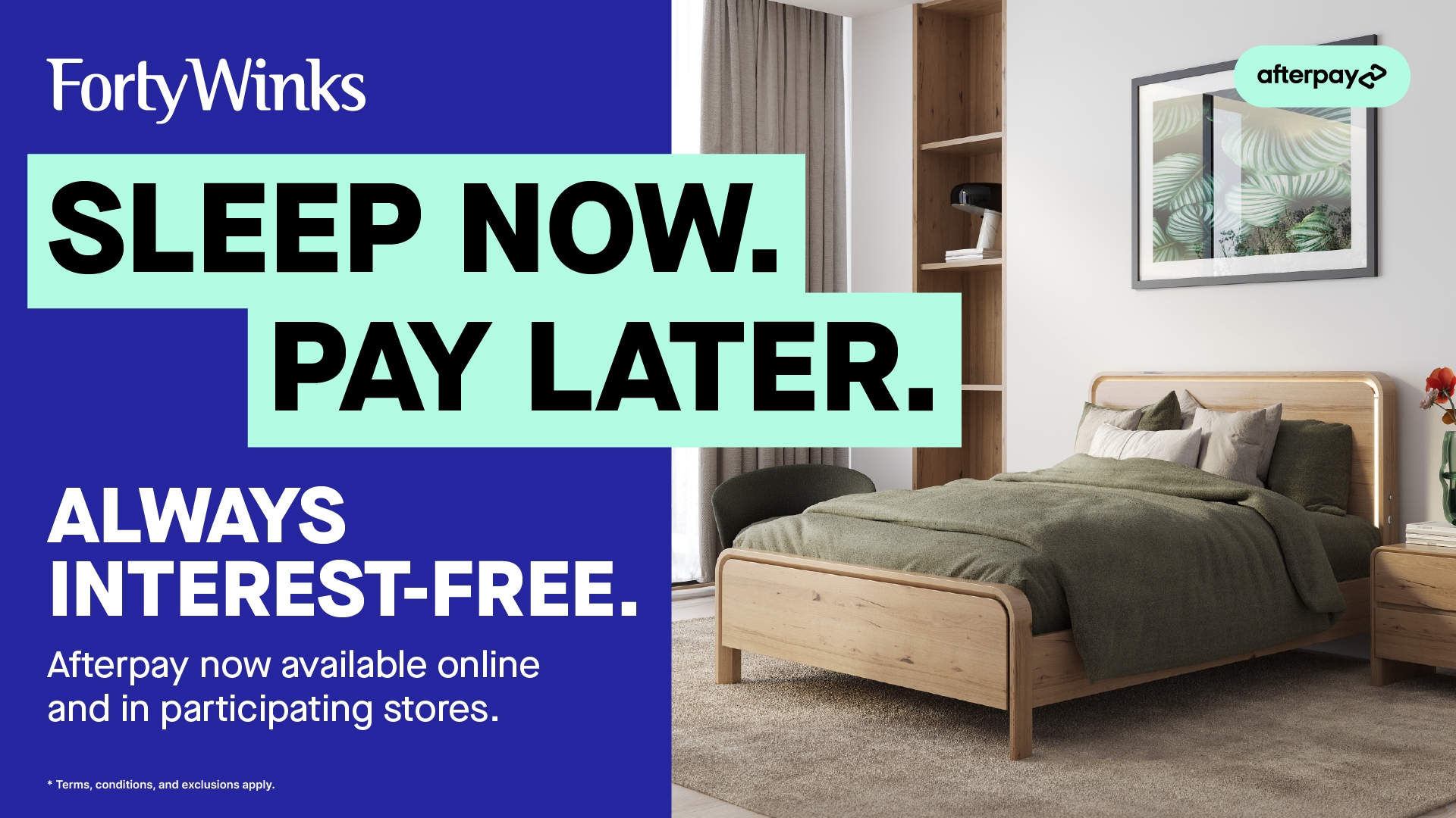 AfterPay Payment Options Forty Winks