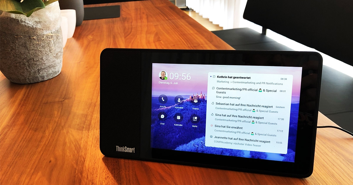 Lenovo ThinkSmart View im Test: Was kann das Display für Microsoft Teams?