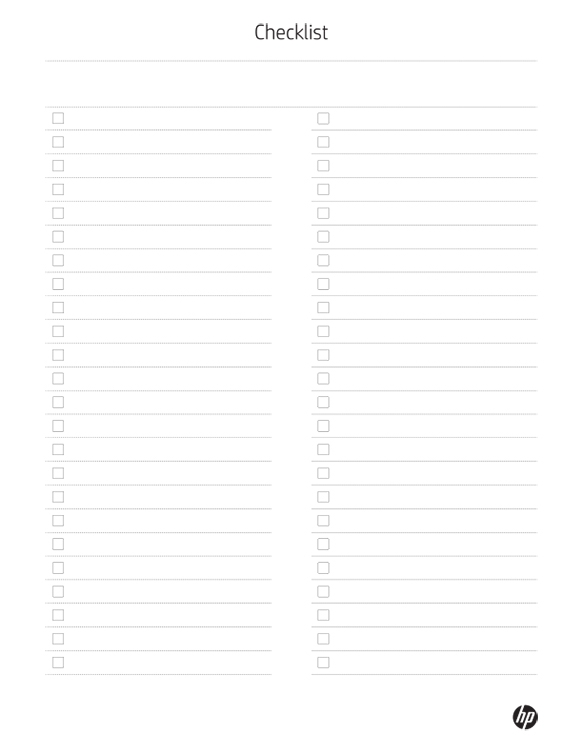 Printable 2 Column Checklist Form - Printable Forms Free Online Printable 2 Column Checklist Form - Printable Forms Free Online