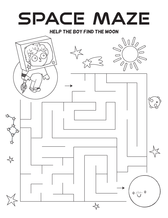 Maze Printable Coloring Pages