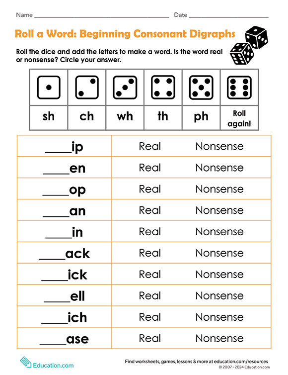Worksheets Blends And Digraphs FREE Printable Consonant Blends