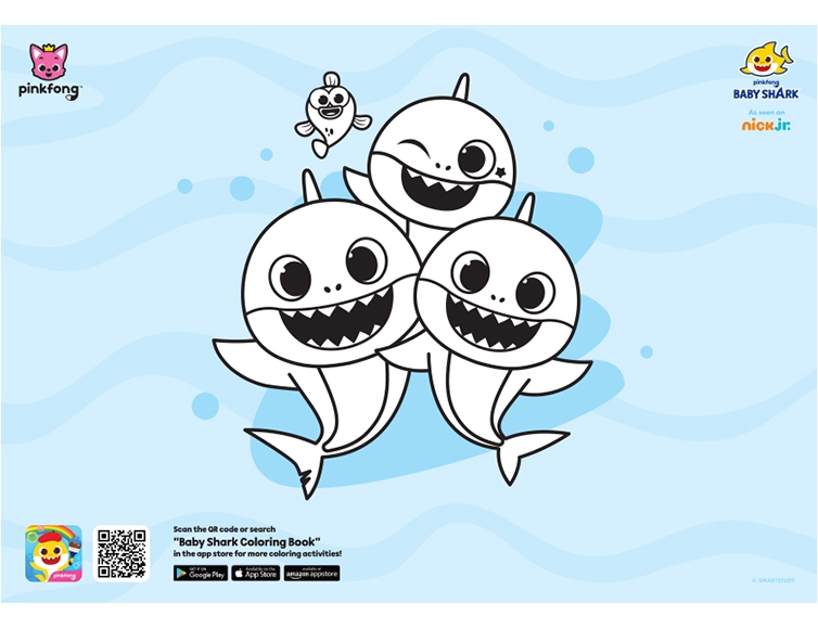 real baby shark coloring pages