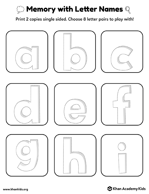 Examples Of Letters In Memory