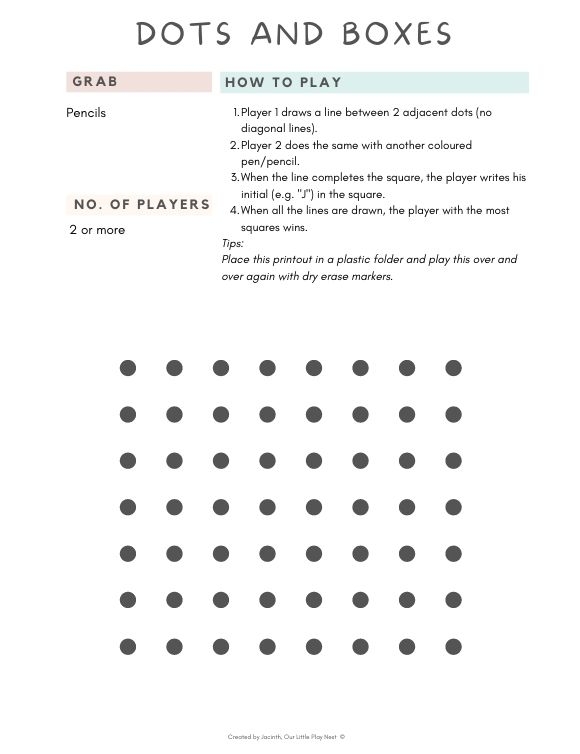 Printables Dots And Boxes Game HP Singapore Printables Dots And Boxes Game HP Singapore