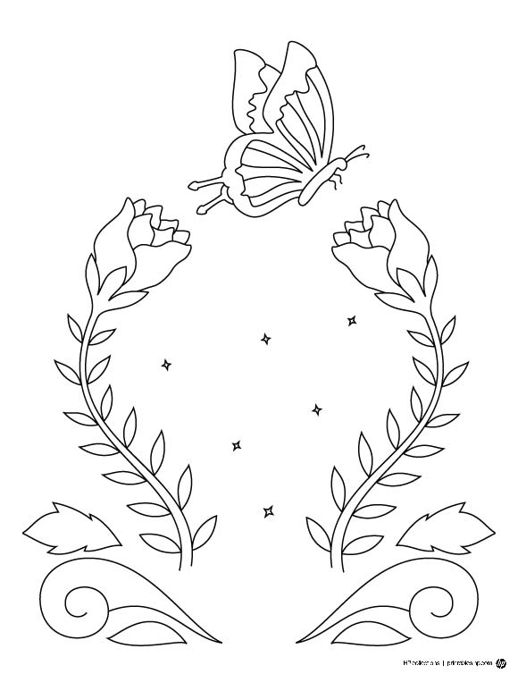 free coloring pages butterflies and flowers
