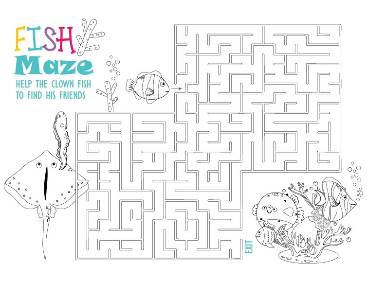 Kids Fish Maze