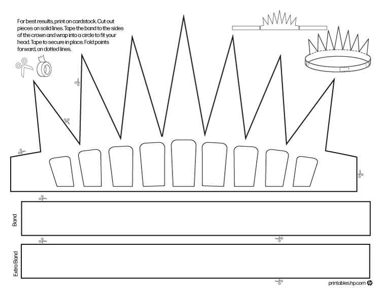 coloring picture crown