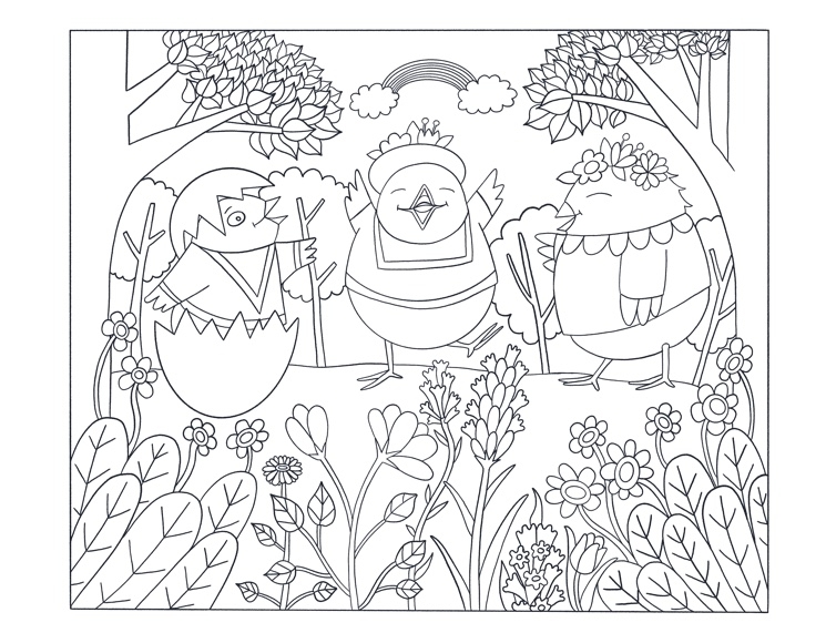 free coloring pages easter chick