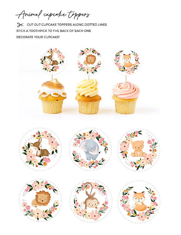 Free Printable Cupcake Toppers Template