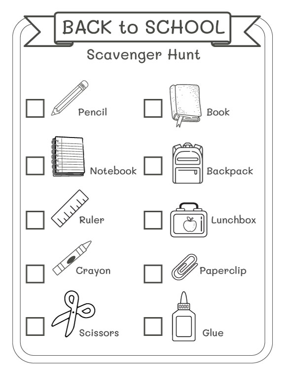 Kindergarten Classroom Scavenger Hunt New Years Scavenger Hunt Game,