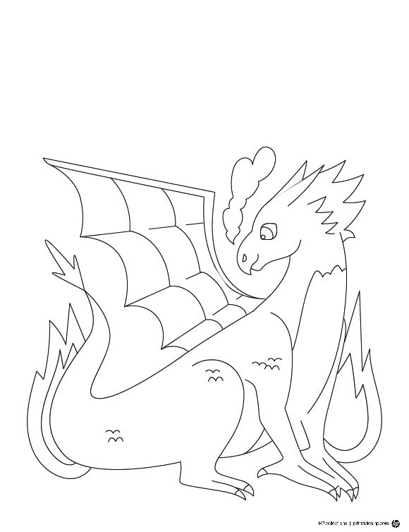 dragon coloring pages free kids