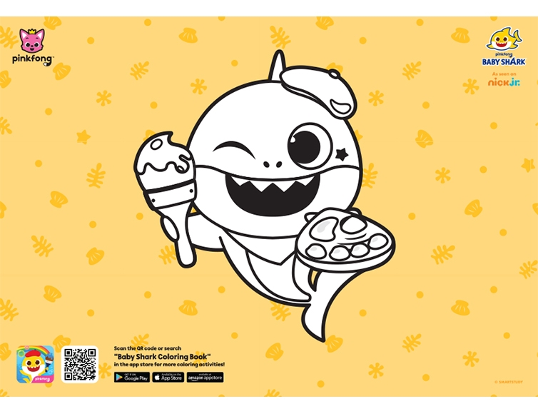 free printable coloring pages for kids baby shark