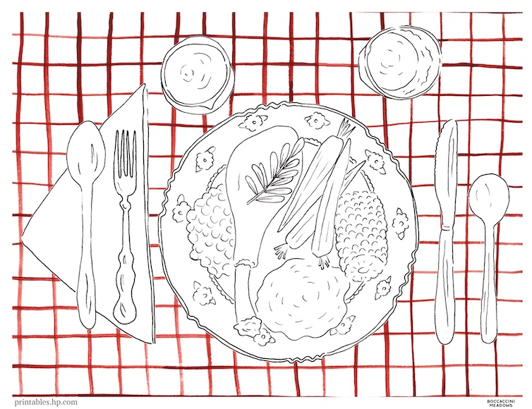 feast coloring page