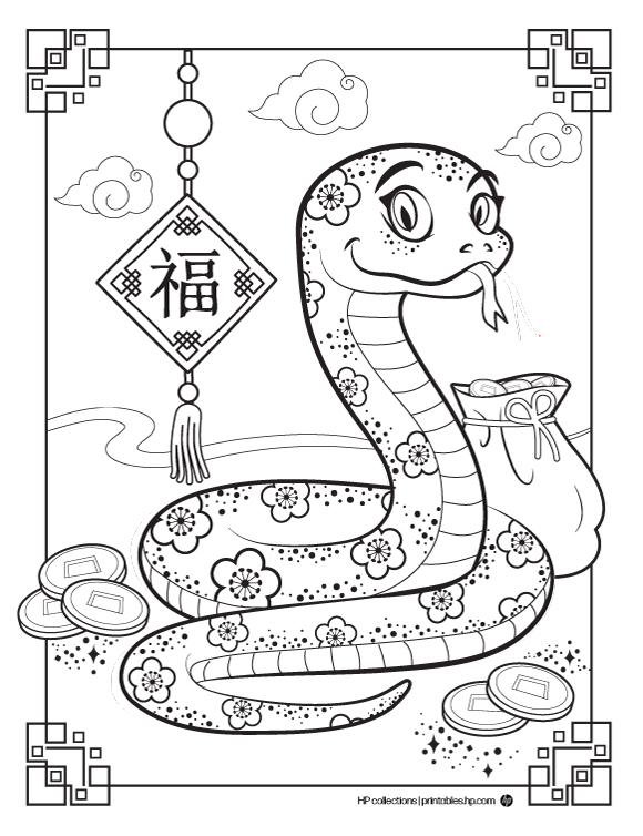 printable snake colouring sheet