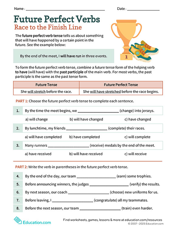 30 Free Future Perfect Worksheets 299 FREE Present Perfect Worksheets: