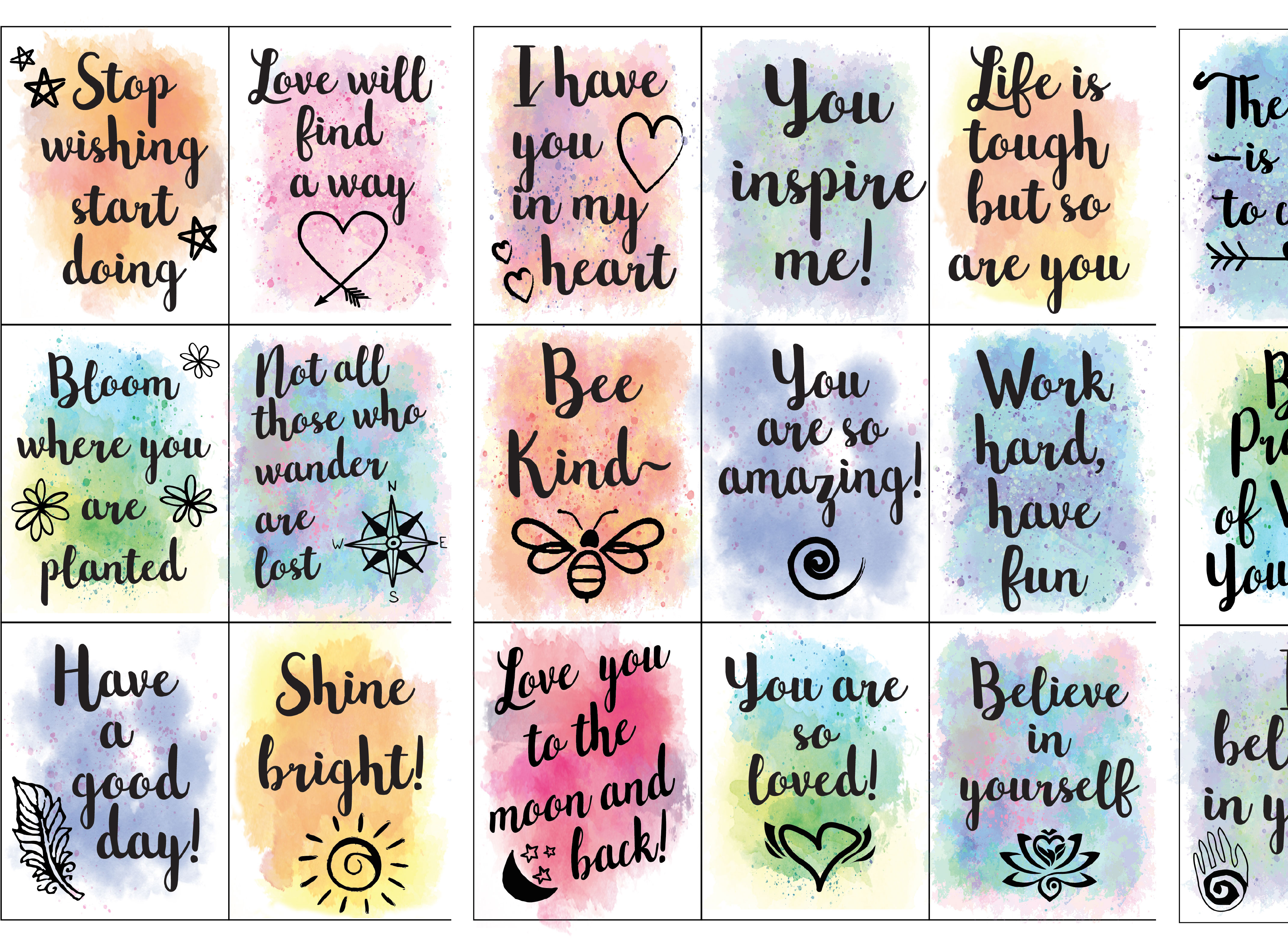 Kids39 Encouragement Notes Stickers Printable Sheets