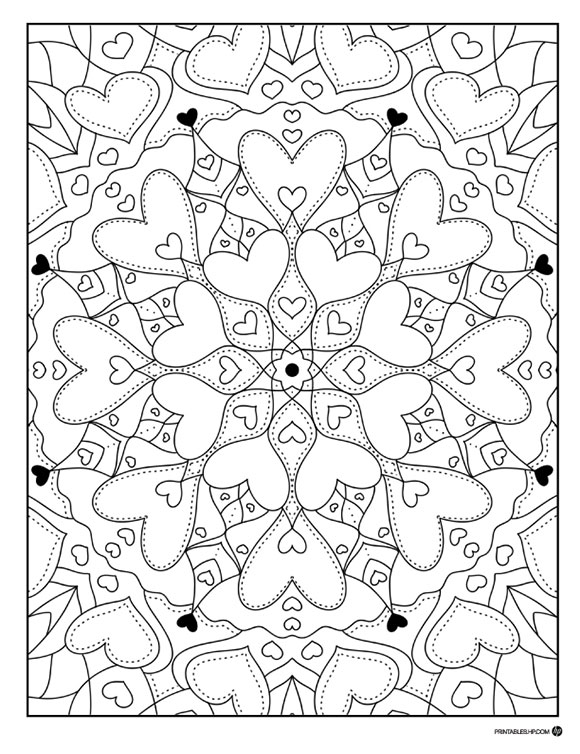 adult valentine coloring pages free