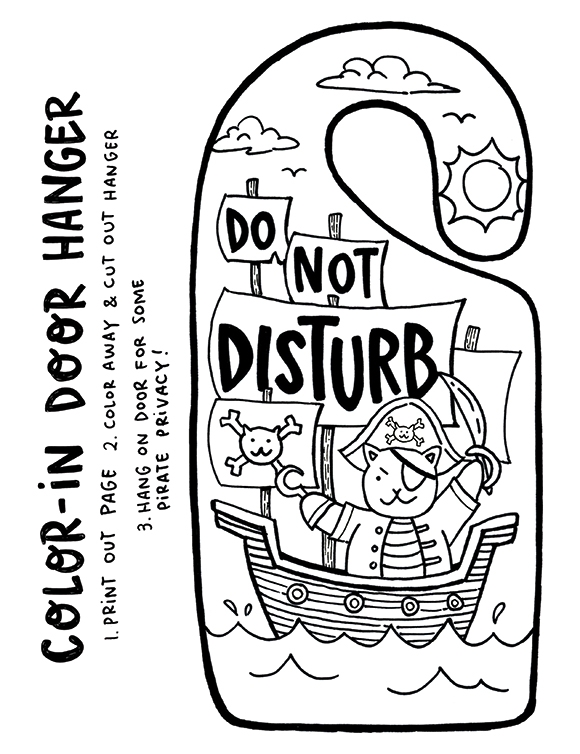 door coloring sheet