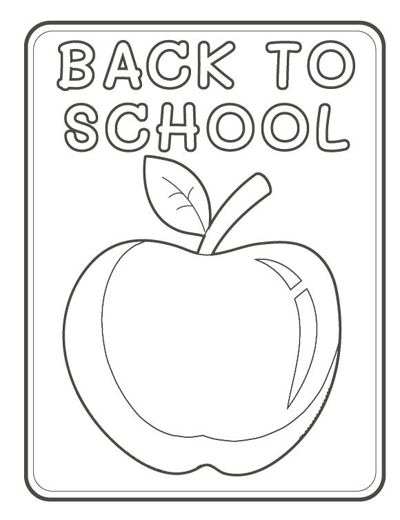 apple coloring pages for kids
