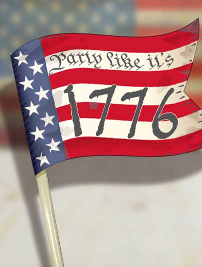 Vintage Patriotic Pennant Flags